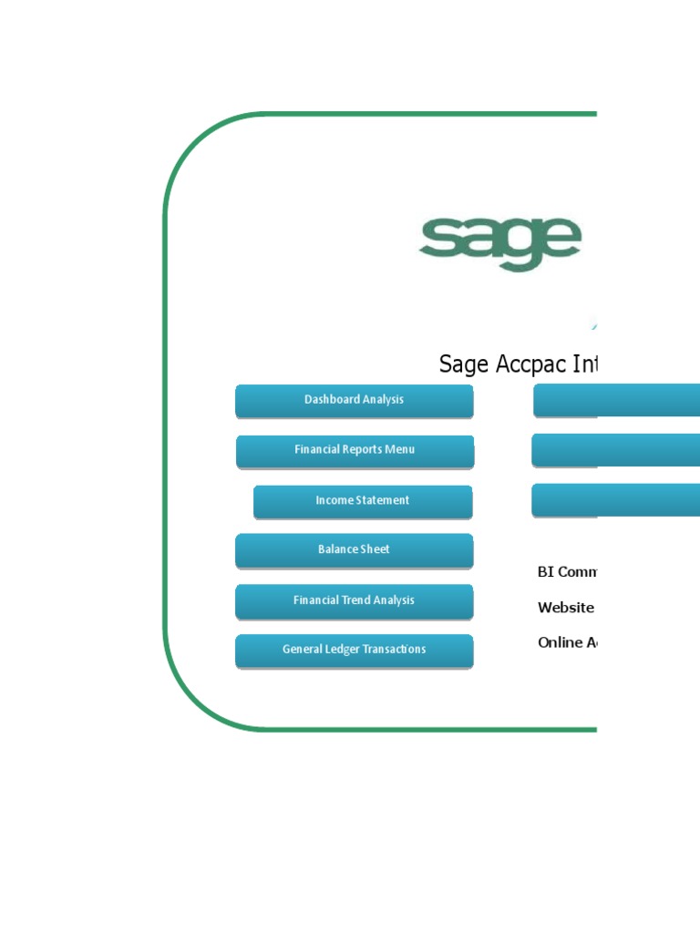 An Overview of Sage Accpac Intelligence Standard Reports for Financial ...