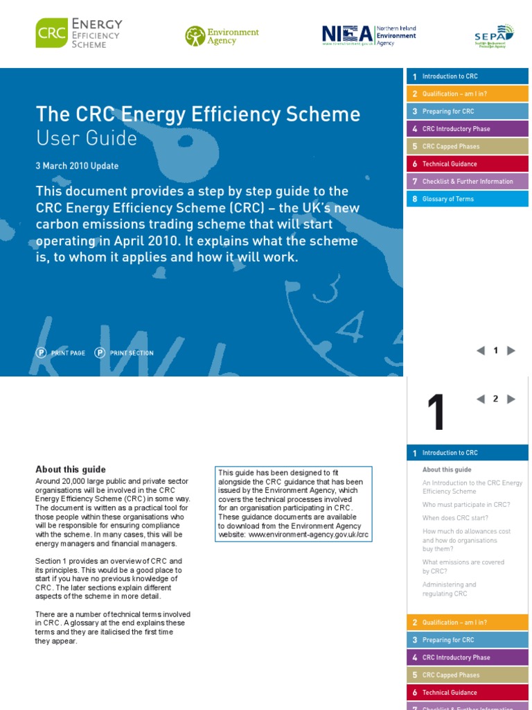 The Crc Energy Efficiency Scheme User Guide Pdf Regulatory