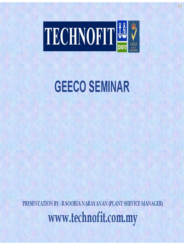 Technofit Technofit: Geeco Seminar Geeco Seminar | PDF | Sustainable Technologies | Power Station