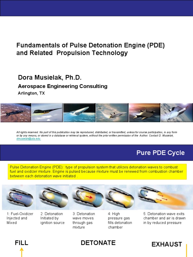 Fundamentals of Pulse Detonation Engine (PDE) and Related Propulsion ...