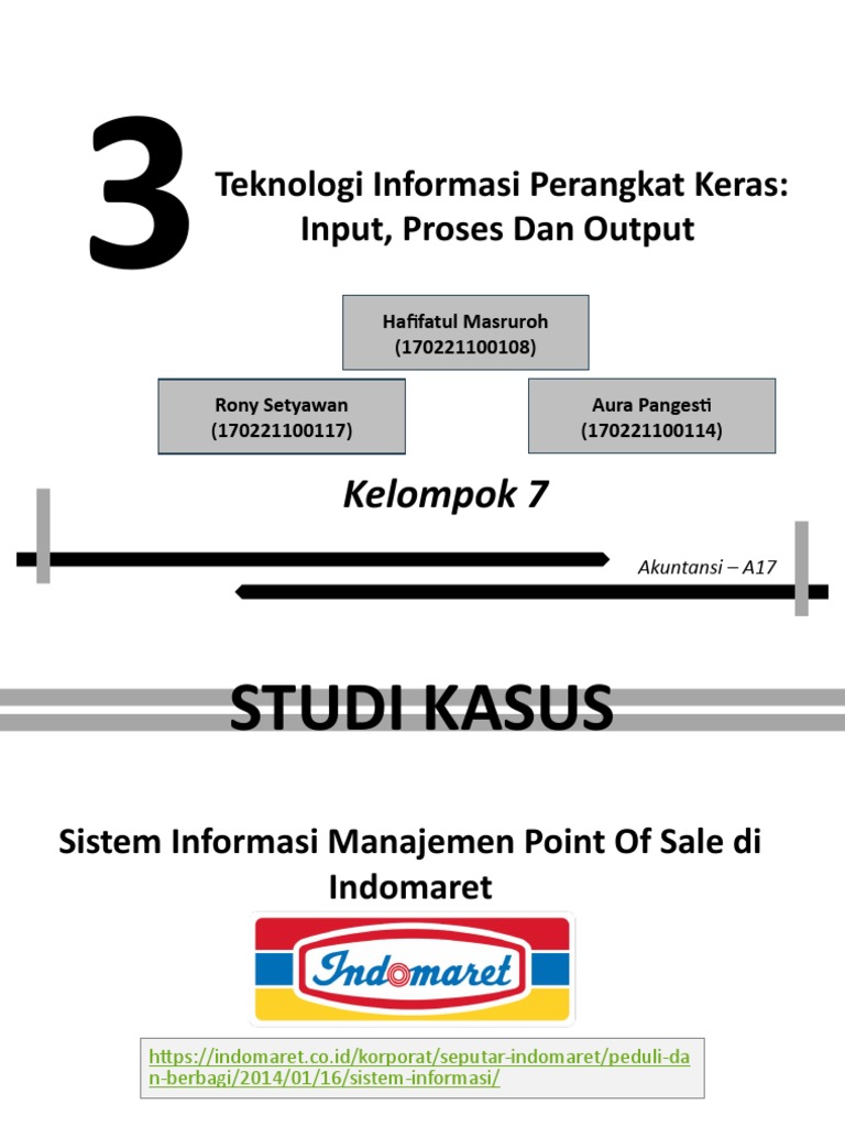 SIM - BAB 2 - STUDI KASUS (Indomaret) - KELOMPOK 7 | PDF | Komputer