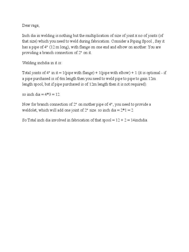 Inch Dia Calculation | PDF