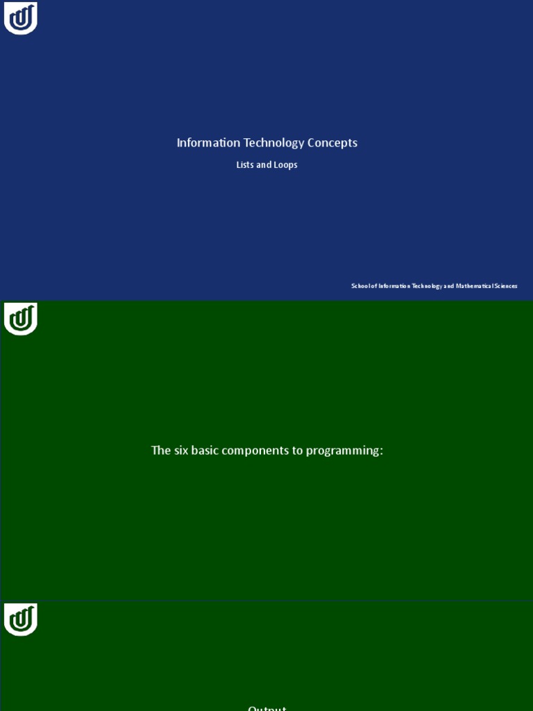 ITC - Lists and Loops | PDF | Control Flow | Software Development