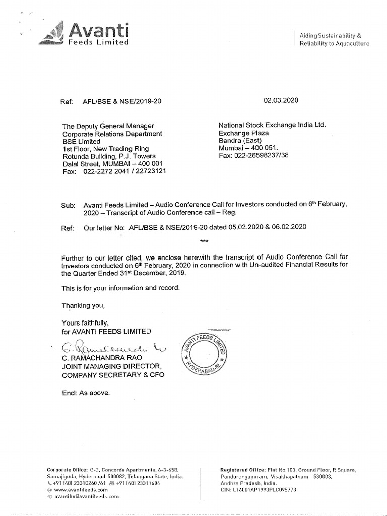 Avanti Feeds Limited | PDF | Gross Income | Value Added Tax