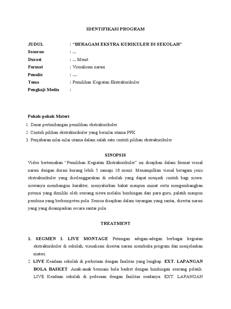 Contoh NASKAH Video | PDF