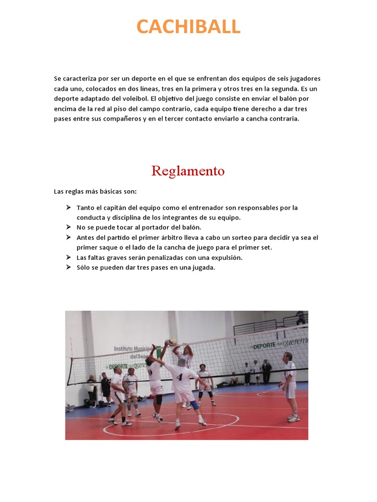Reglas Básicas del Cachibol | PDF