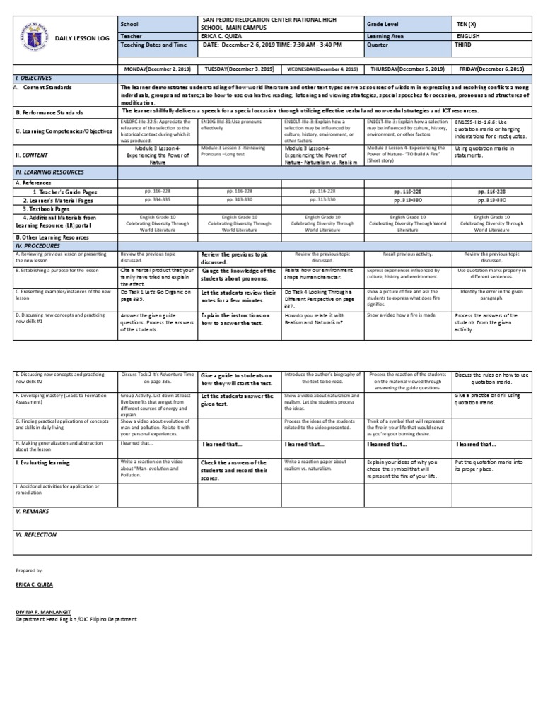 Dec 2-6 | PDF | English Language | Learning