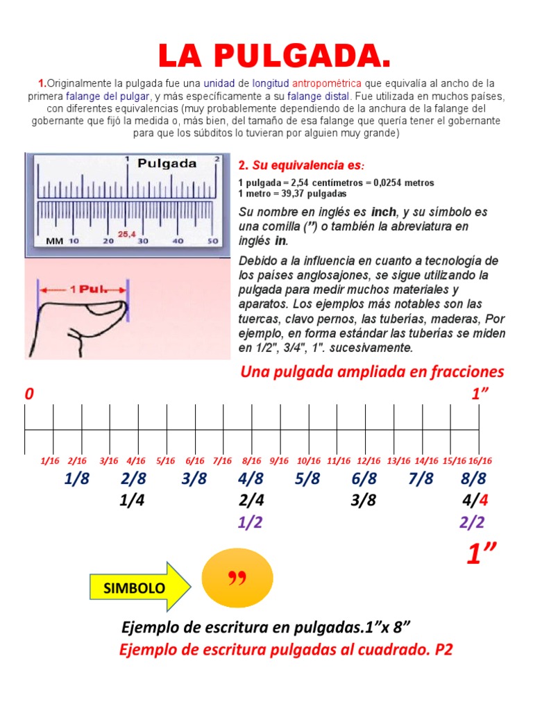 Actividad 2° AB - La Pulgada | PDF | Pulgada | Longitud