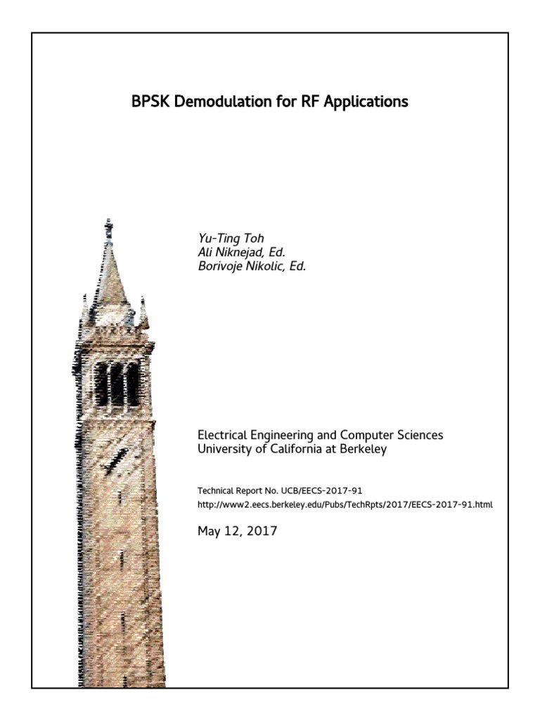 BPSK Demodulation For RF Applications: Yu-Ting Toh Ali Niknejad, Ed. Borivoje Nikolic, Ed | PDF ...