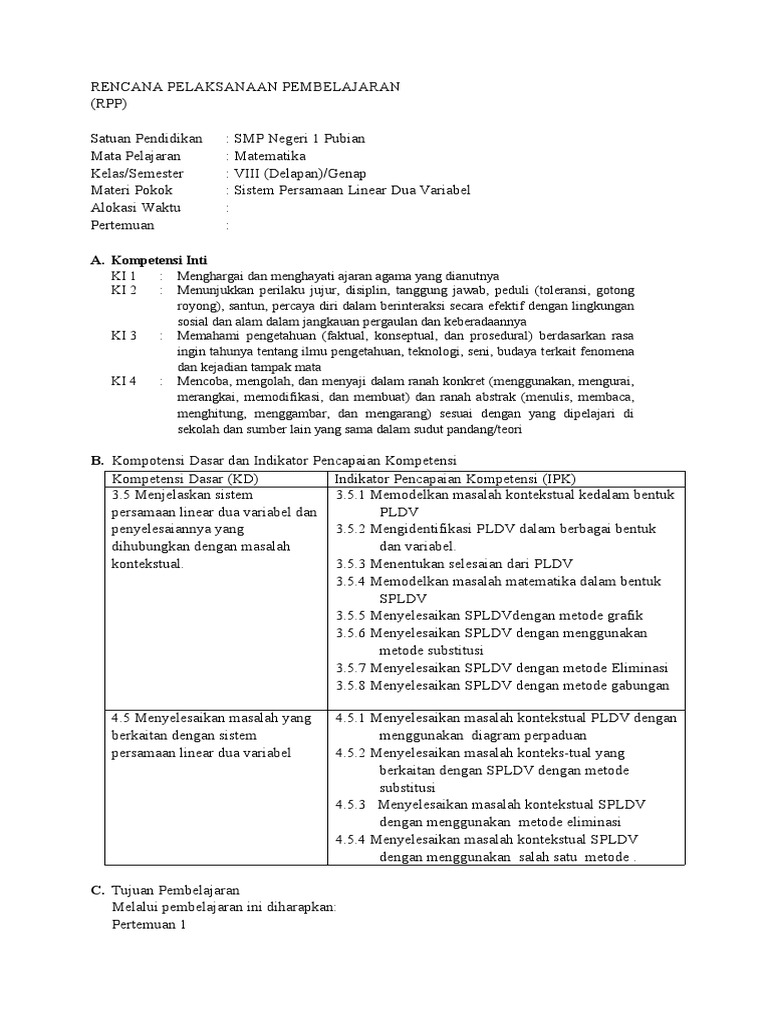 RPP 3.5 | PDF | Komputer