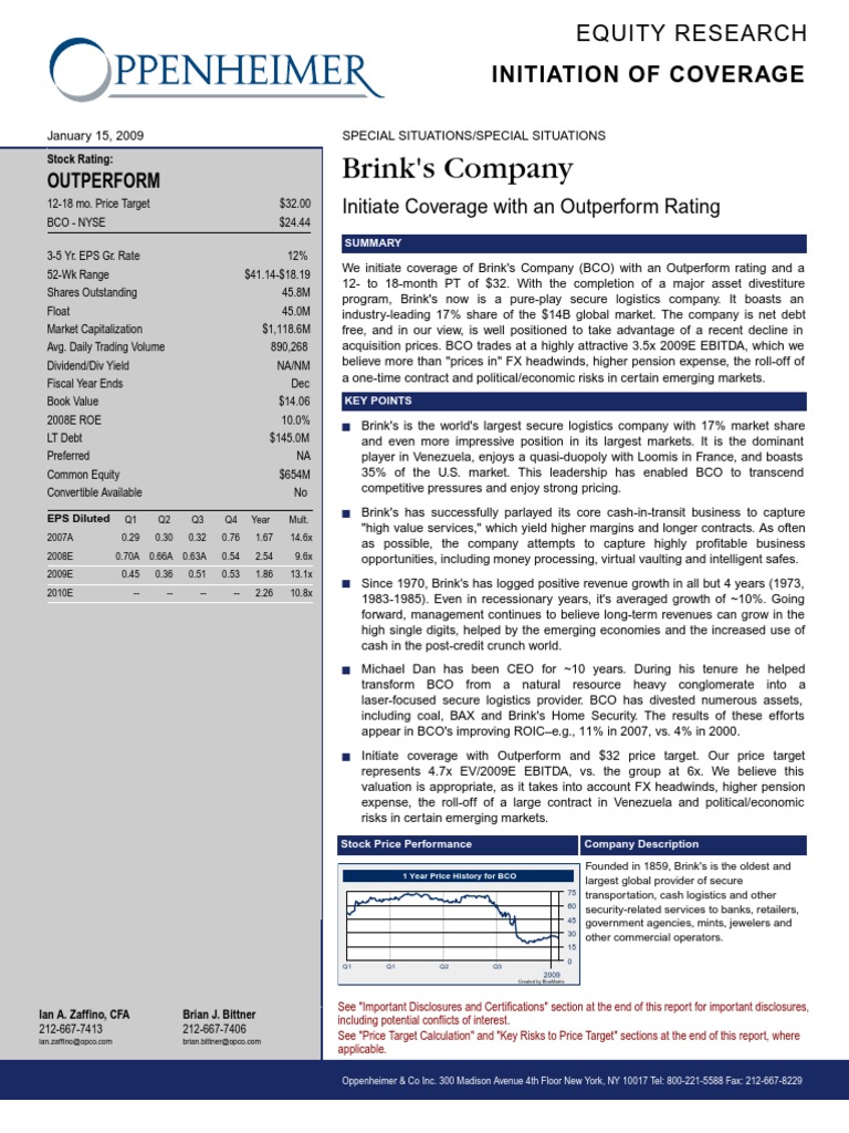 BCO OpCo Initiation | PDF | Foreign Exchange Market | Balance Sheet