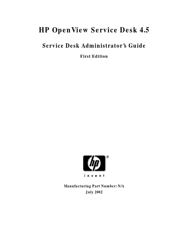 HP Openview - Administrator's - Guide | PDF | Hewlett Packard | Oracle Corporation