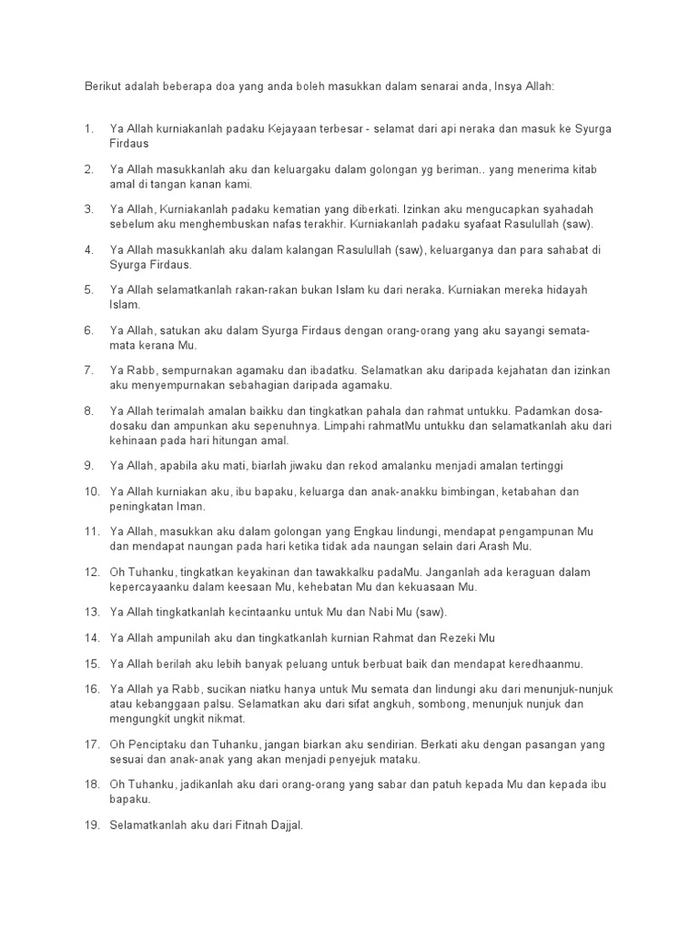Doa Di Arafah | PDF
