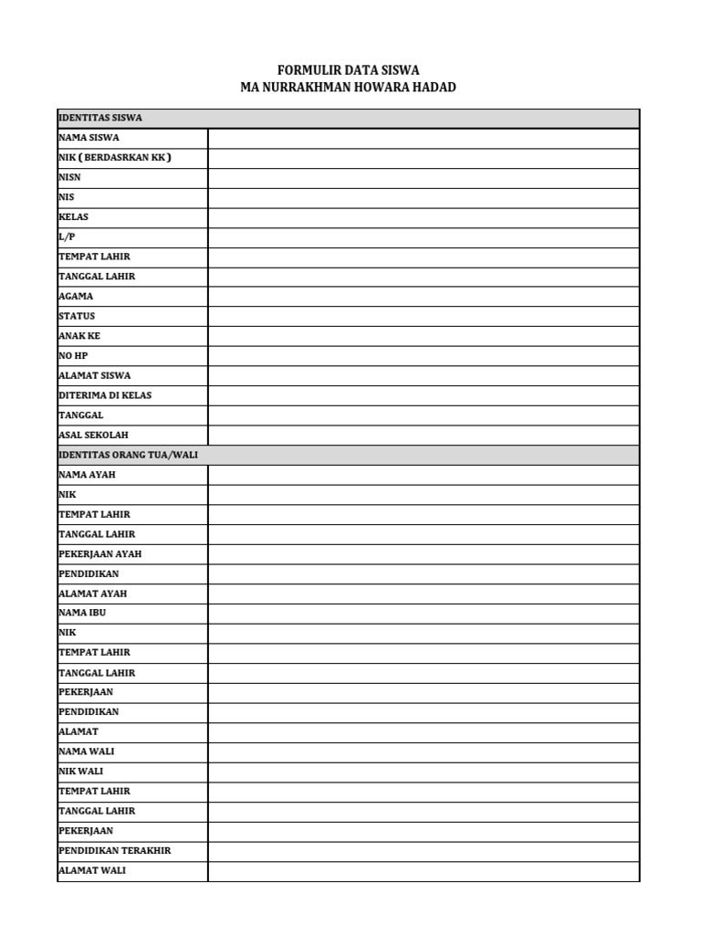 Data Base Siswa | PDF