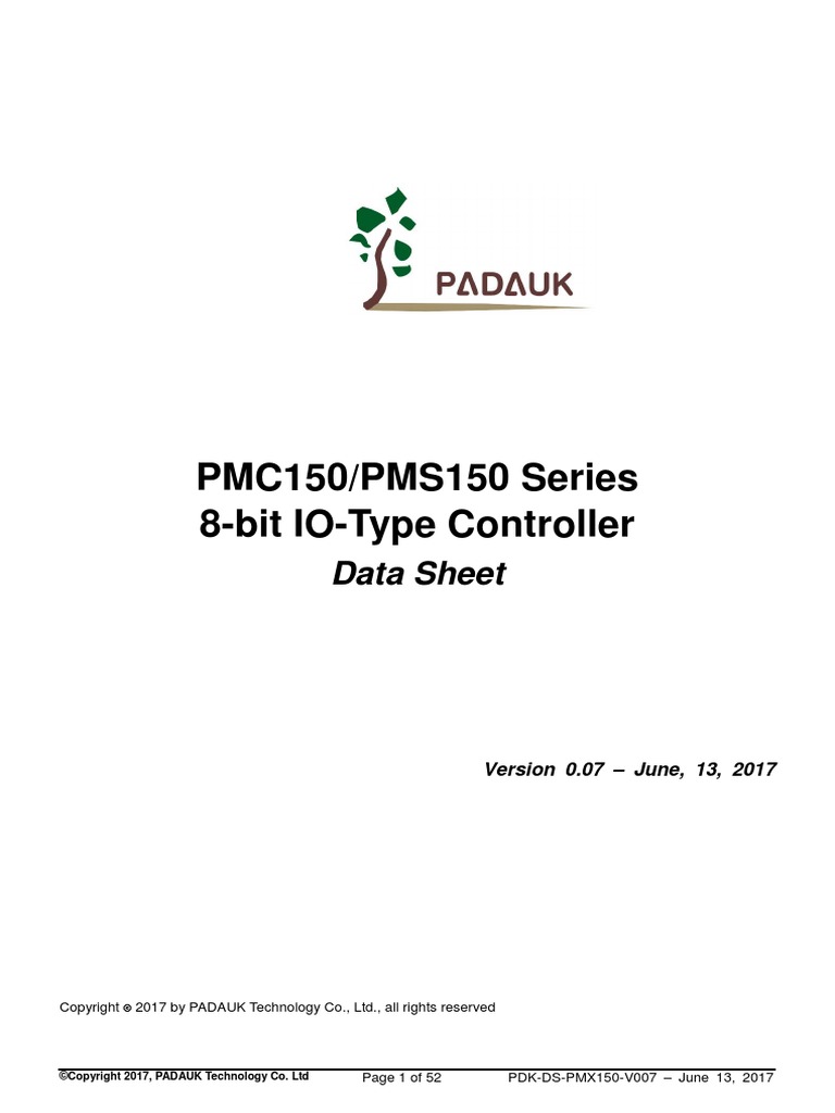 PMC150, PMS150 Datasheet V007 - EN - 20170613 | PDF | Computer Memory ...