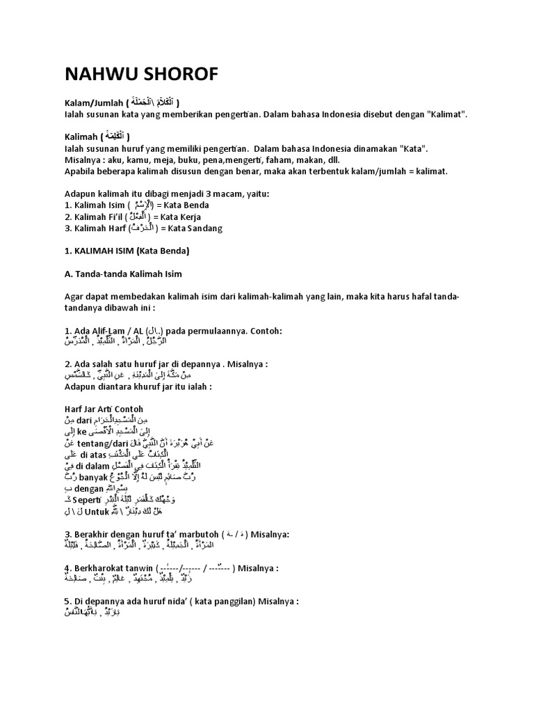 Nahwu Shorof Pdf