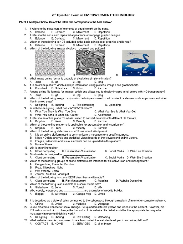 2nd Quarter Exam Empowerment - Technologies | PDF | Websites ...