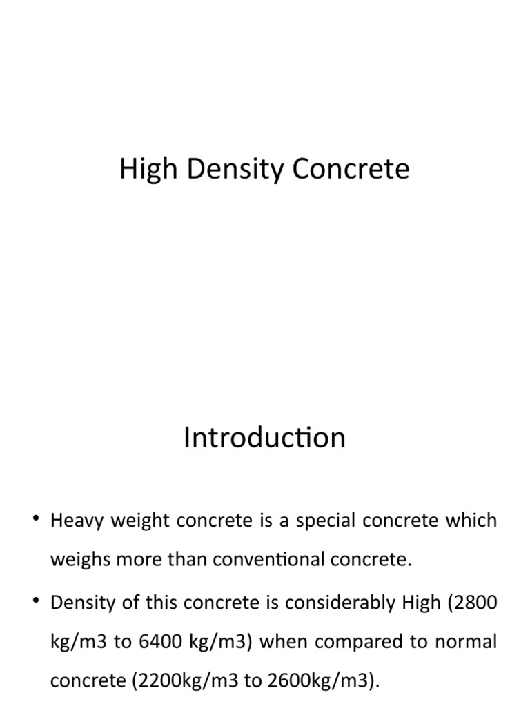 High Density Concrete | PDF | Neutron | Concrete