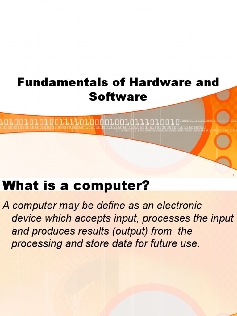 Fundamentals of Hardware and Software | PDF | Computer Data Storage ...