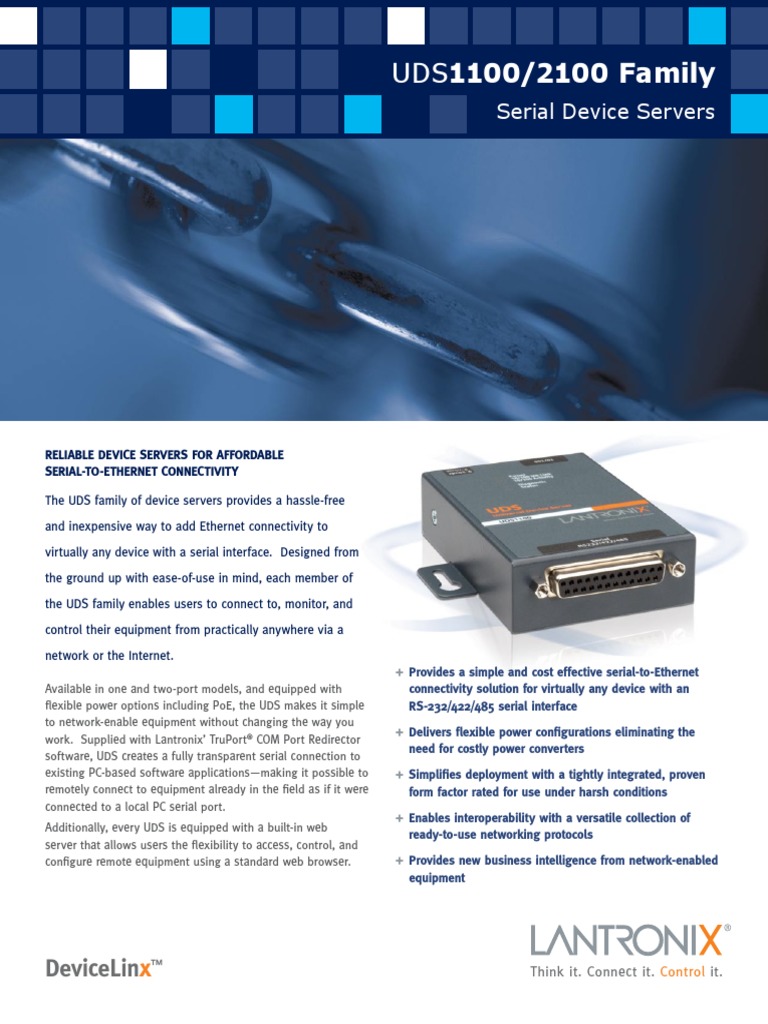 Uds1100/2100 Family: Devicelin | PDF | Data Transmission | Internet ...