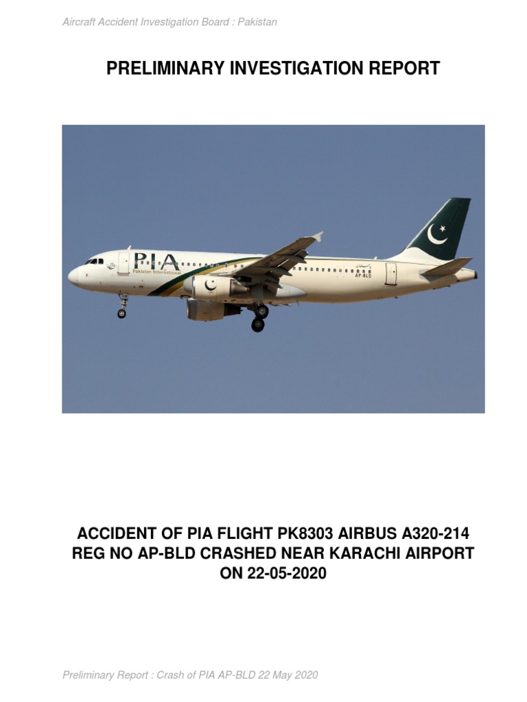 AAIB-PK 8303 Crash Report | PDF | Flight Recorder | Aviation Accidents ...