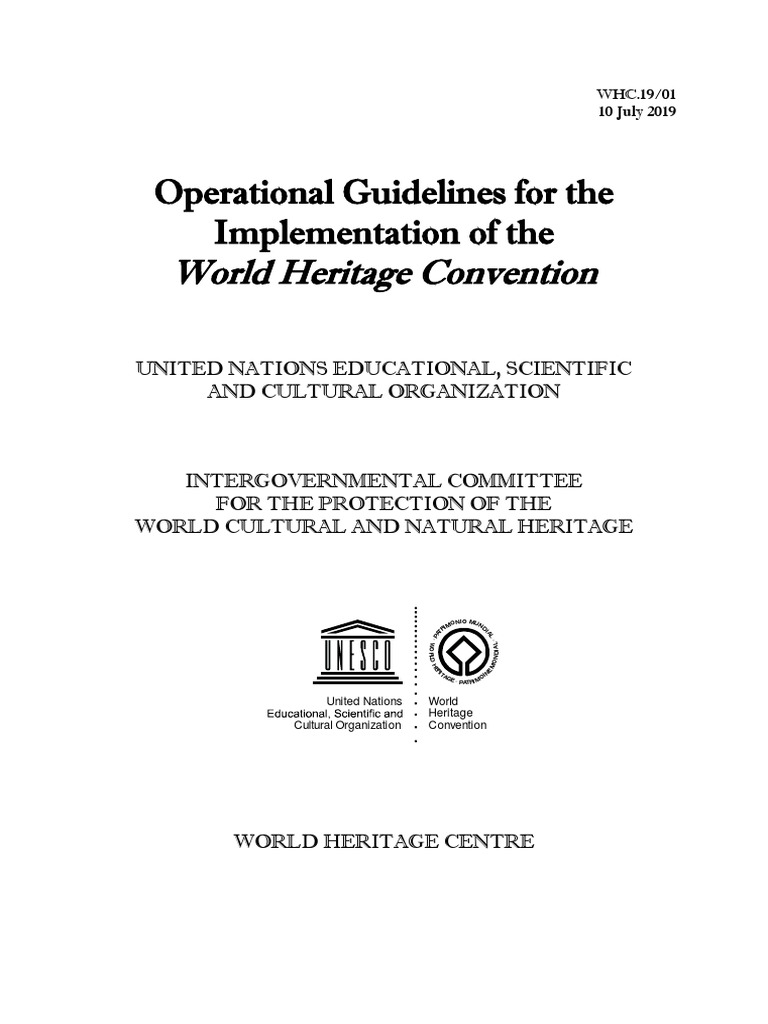 Unesco Operational Guidelines PDF | PDF | World Heritage Site | United ...