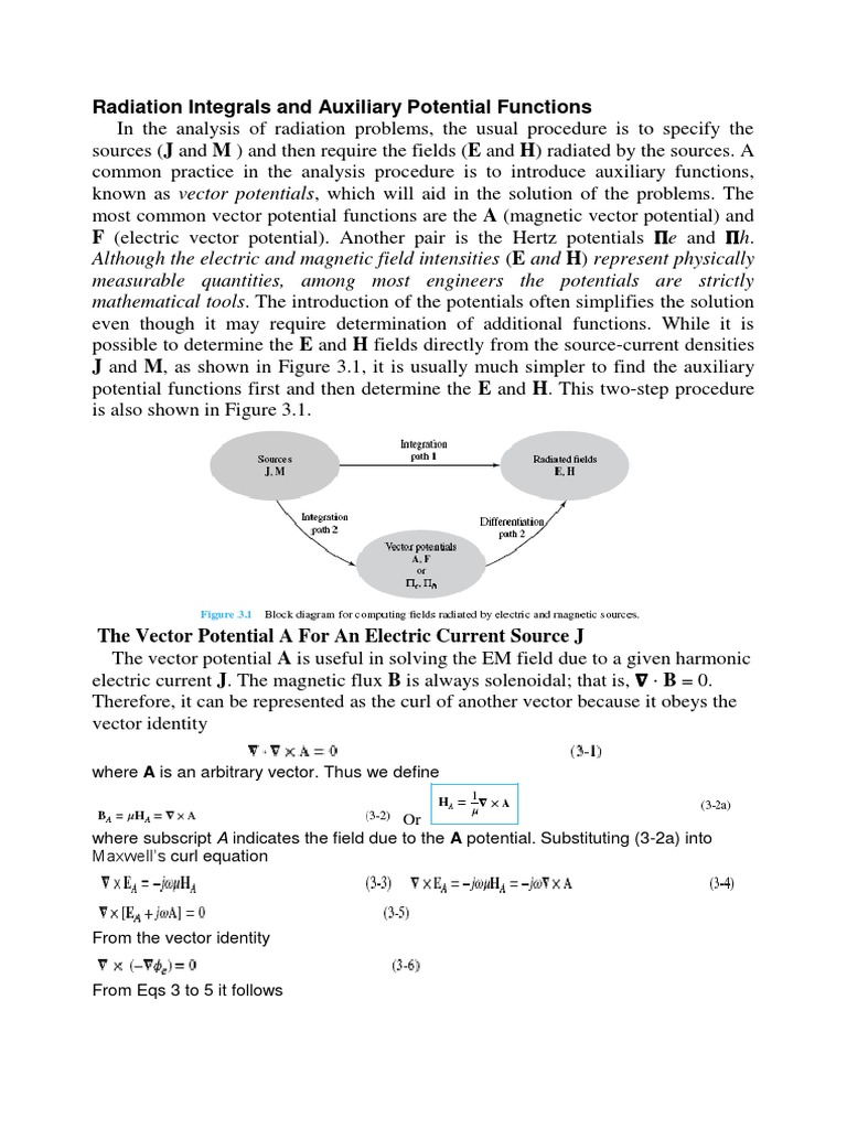 LN-5 Radiation Integrals and Auxiliary Potential Functions | PDF | Antenna (Radio) | Waves