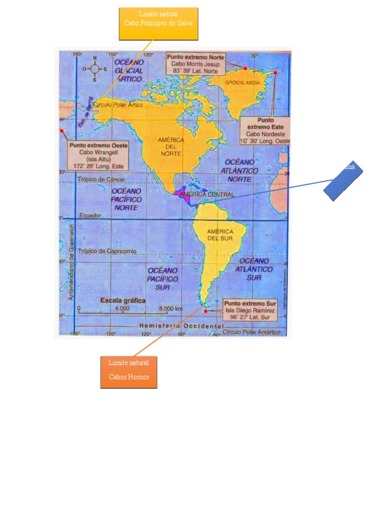 Tare de Geografia-Mapa de America | PDF