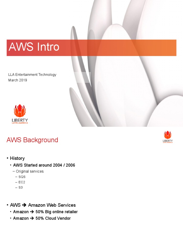 AWS Intro: LLA Entertainment Technology March 2019 | PDF | Amazon Web Services | Cloud Computing