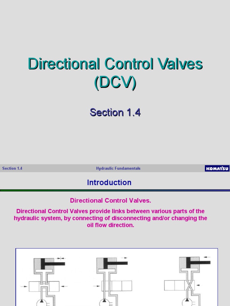 Overview of Directional Control Valves | PDF | Valve | Pump