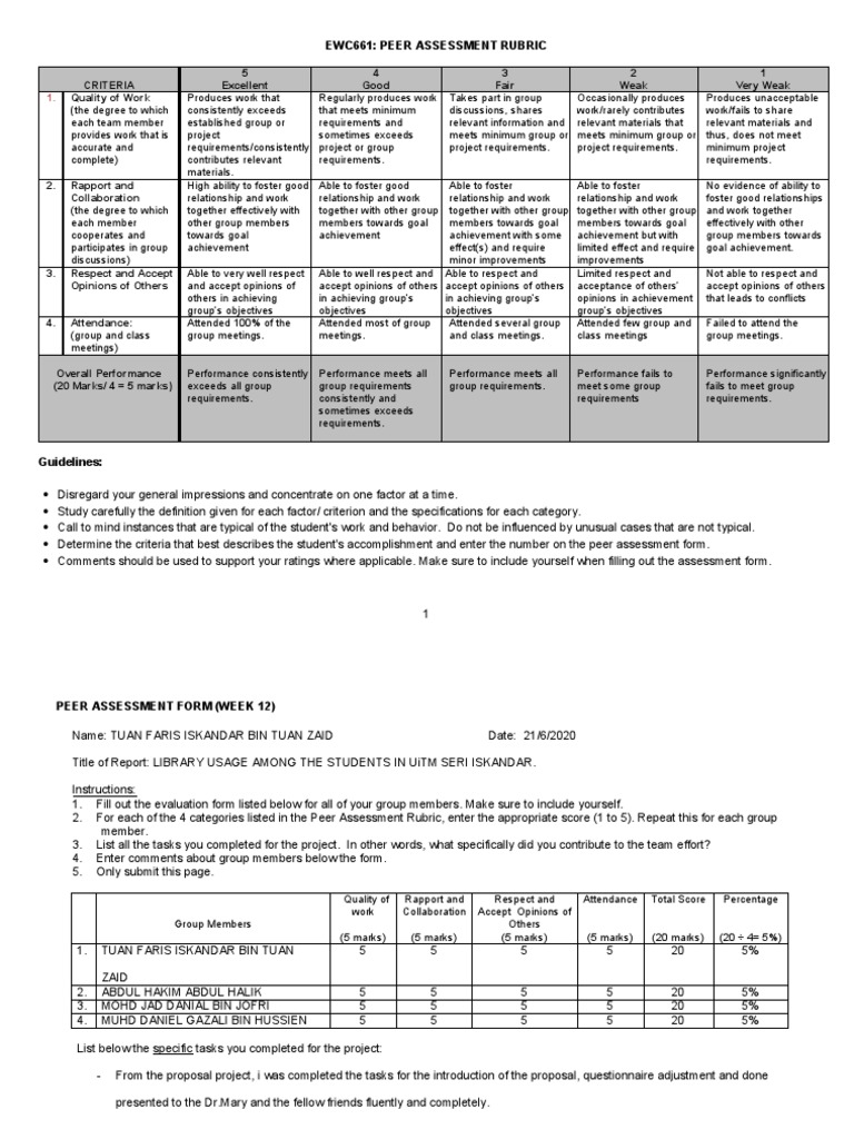 Pa Rubric Form (030918) | PDF | Rubric (Academic) | Goal