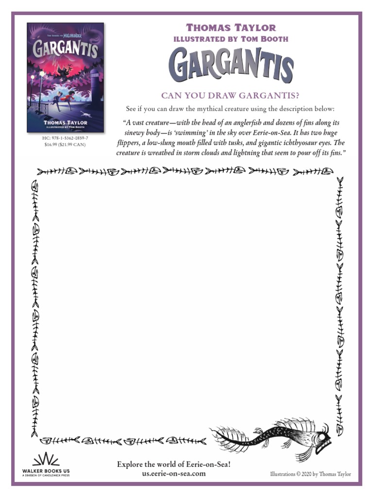 Gargantis by Thomas Taylor and Tom Booth Activity Sheets | PDF ...