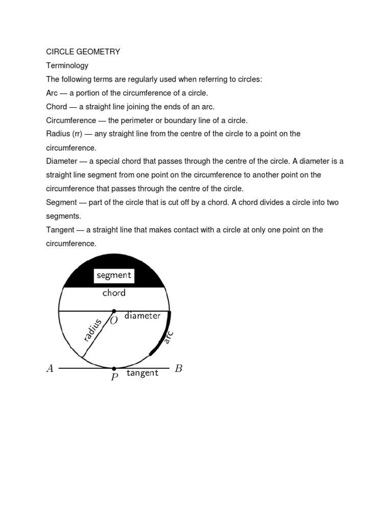 Circle Geometry Pdf Circle Perpendicular