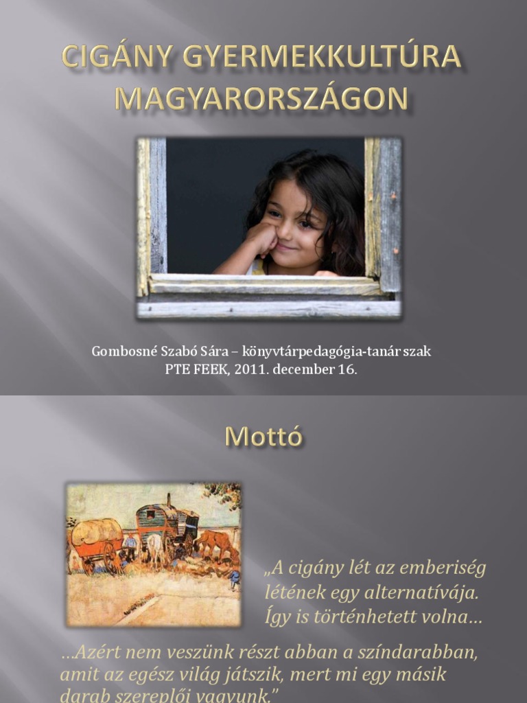 Cigány Gyermekkultúra Magyarországon | PDF