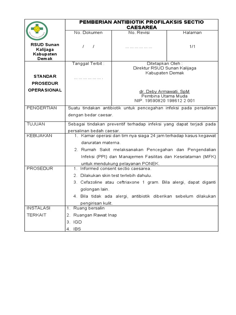 Mencegah Infeksi pada Persalinan Bedah Caesar | PDF