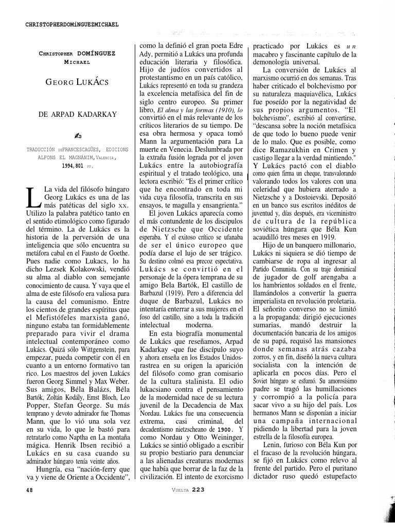 George Lukacs | PDF | marxismo | Franz Kafka
