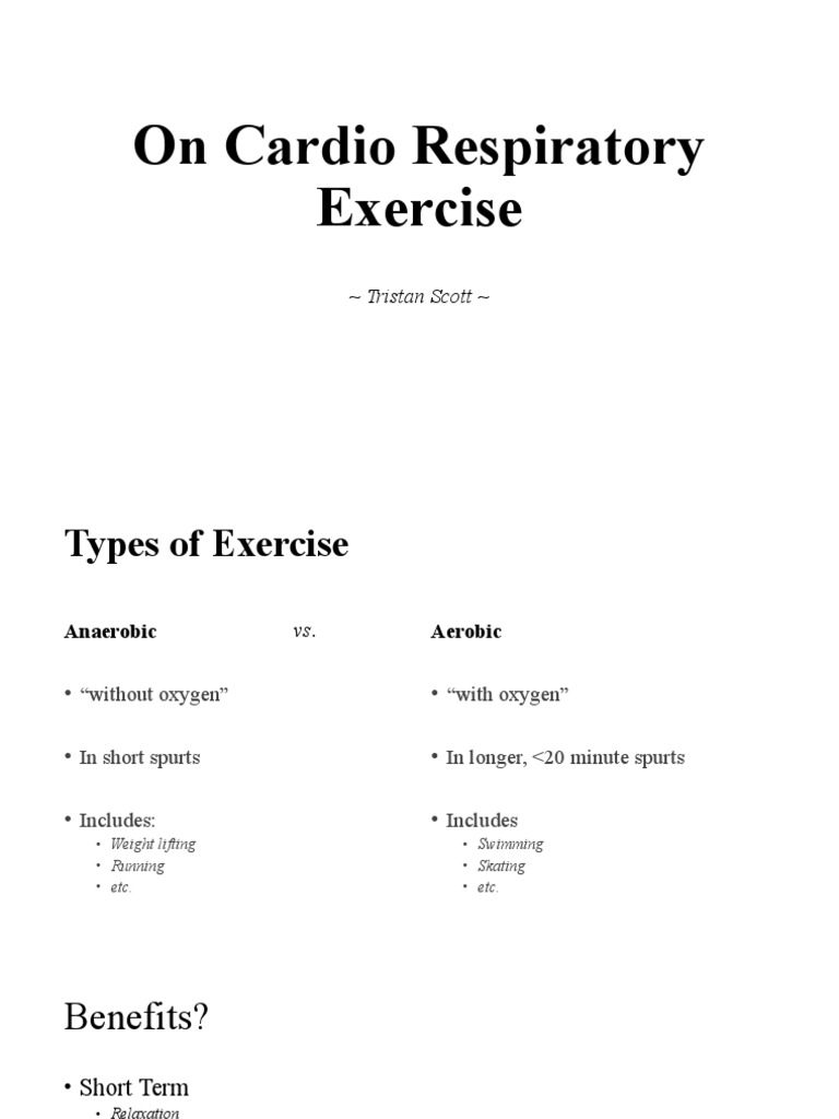 On Cardio Respiratory Exercise | PDF | Artery | Heart