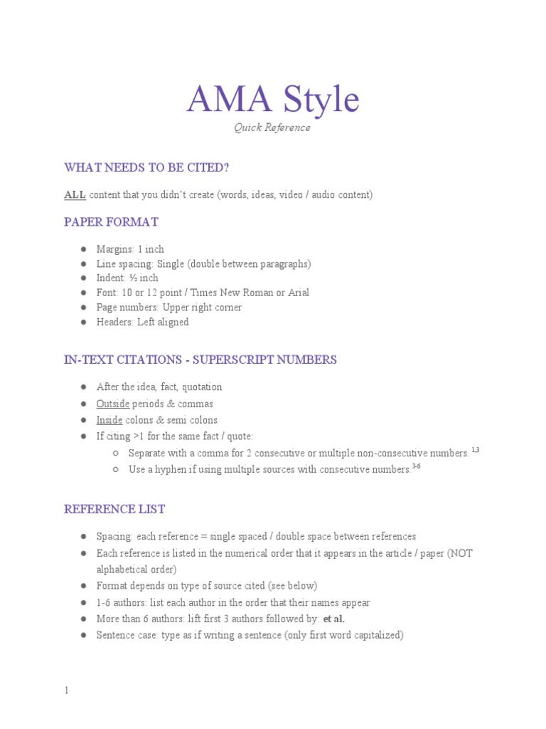 AMA Quick Reference | PDF | Citation | Books