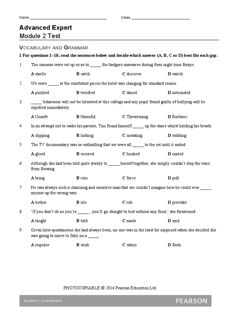 Module 2 Test: Advanced Expert | PDF
