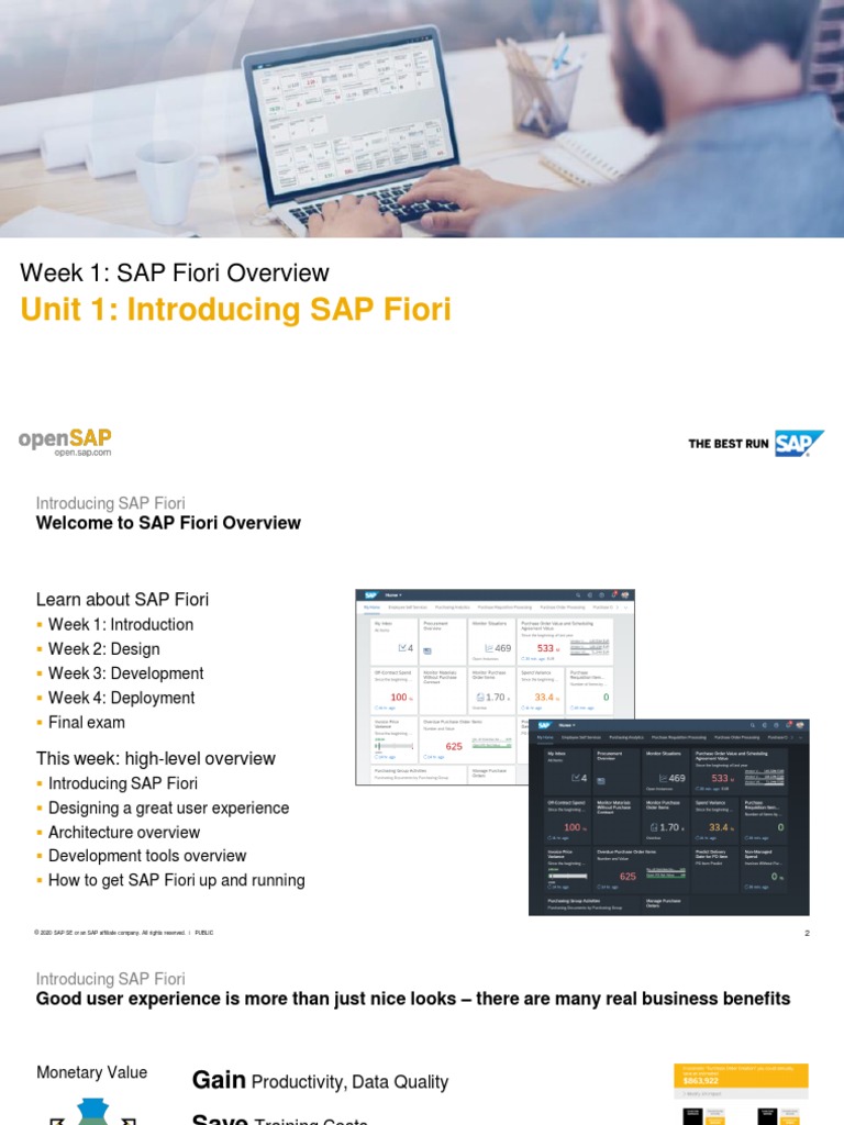 Unit 1: Introducing SAP Fiori | PDF | Design Thinking | Sap Se