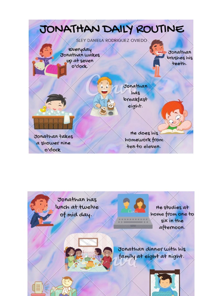 Daily Routine Activity 1 Comic | PDF