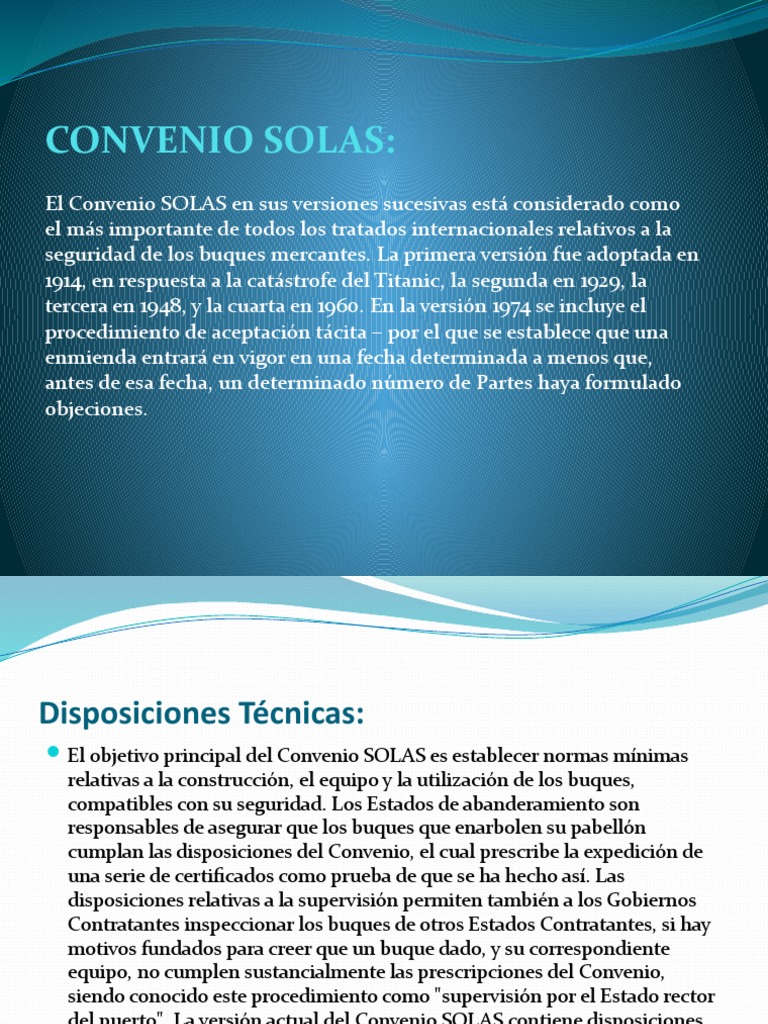 Convenio Solas | PDF | Buques | Transporte