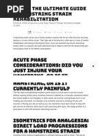 Aspetar Hamstring Protocol | PDF | Anatomical Terms Of Motion | Knee