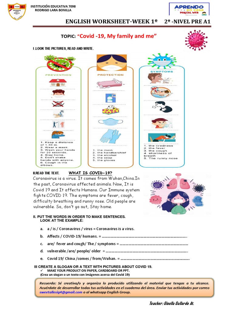 English Worksheet: Covid-19 & Family | PDF | Art