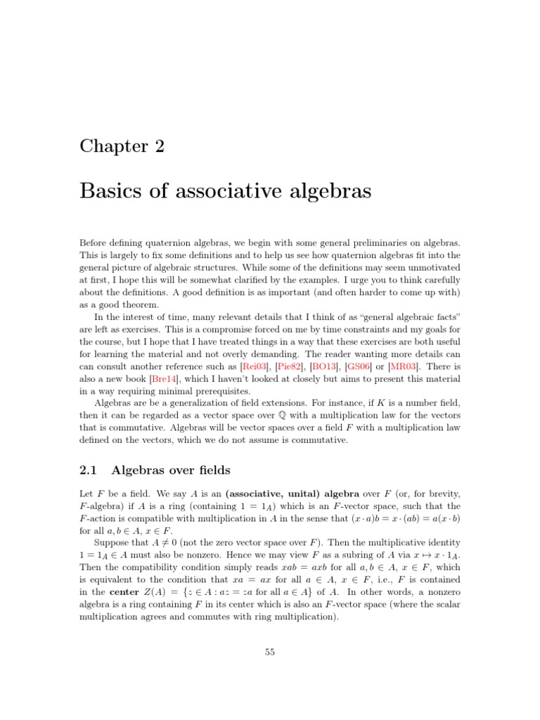 K - Algebra | PDF | Ring (Mathematics) | Module (Mathematics)