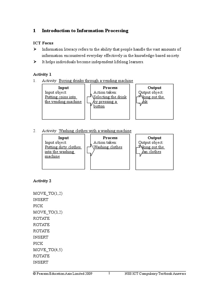 NSS ICT Textbook Ch. (1) Ans | PDF | Educational Technology | Books