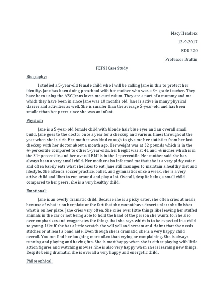 Pepsi Case Study | PDF | Mother | Behavioural Sciences