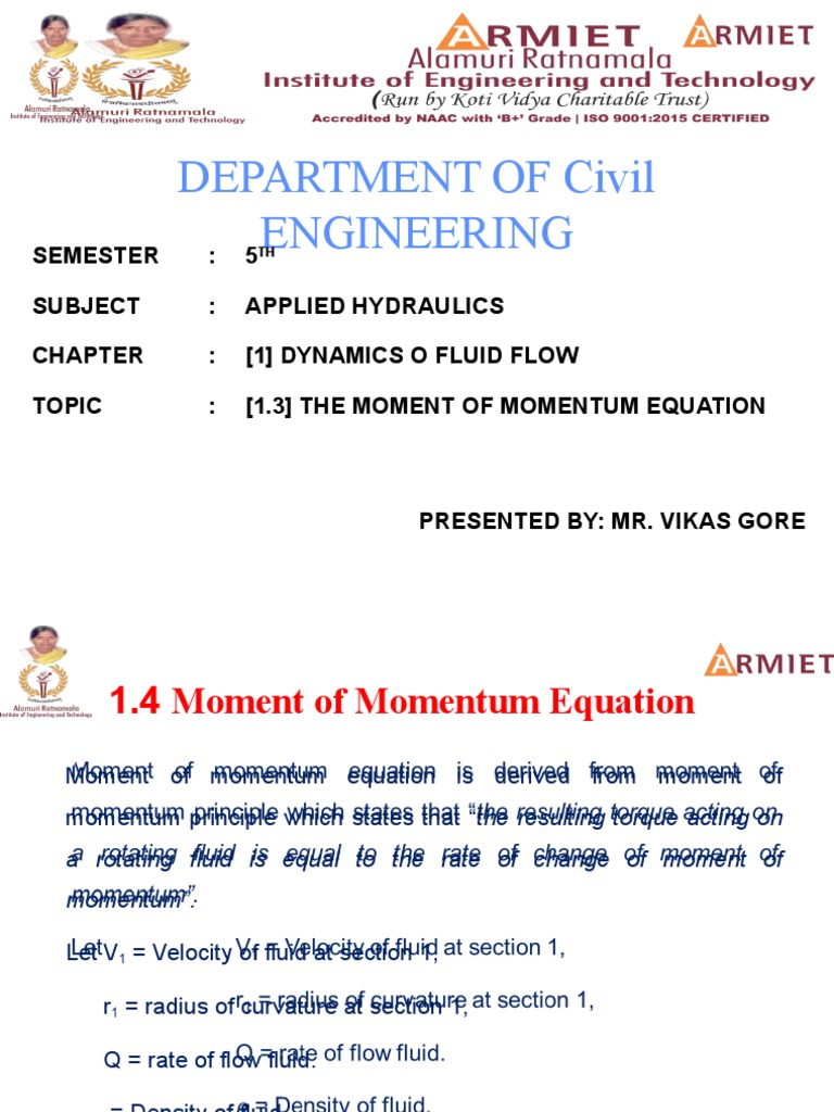 Department of Civil Engineering | PDF | Nozzle | Fluid Dynamics
