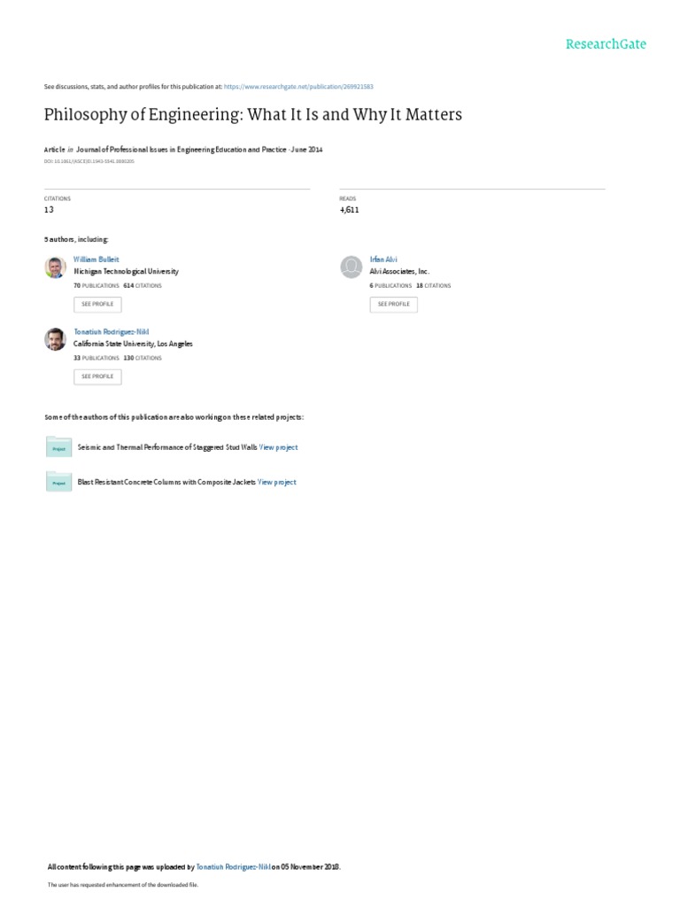 Philosophy of Engineering: What It Is and Why It Matters | PDF ...