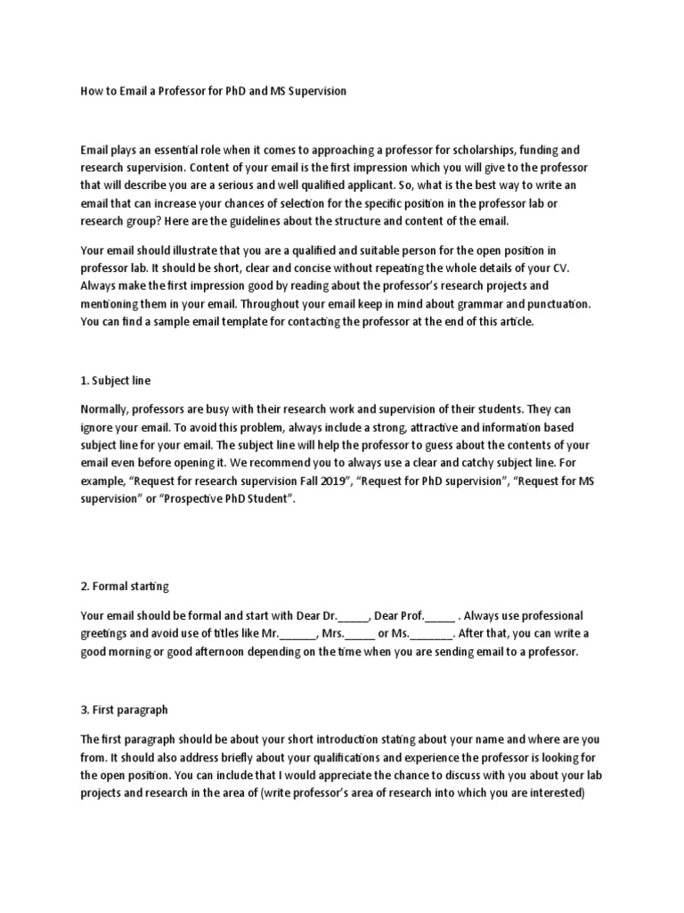How To Email Professor | PDF | Doctorate | Professor